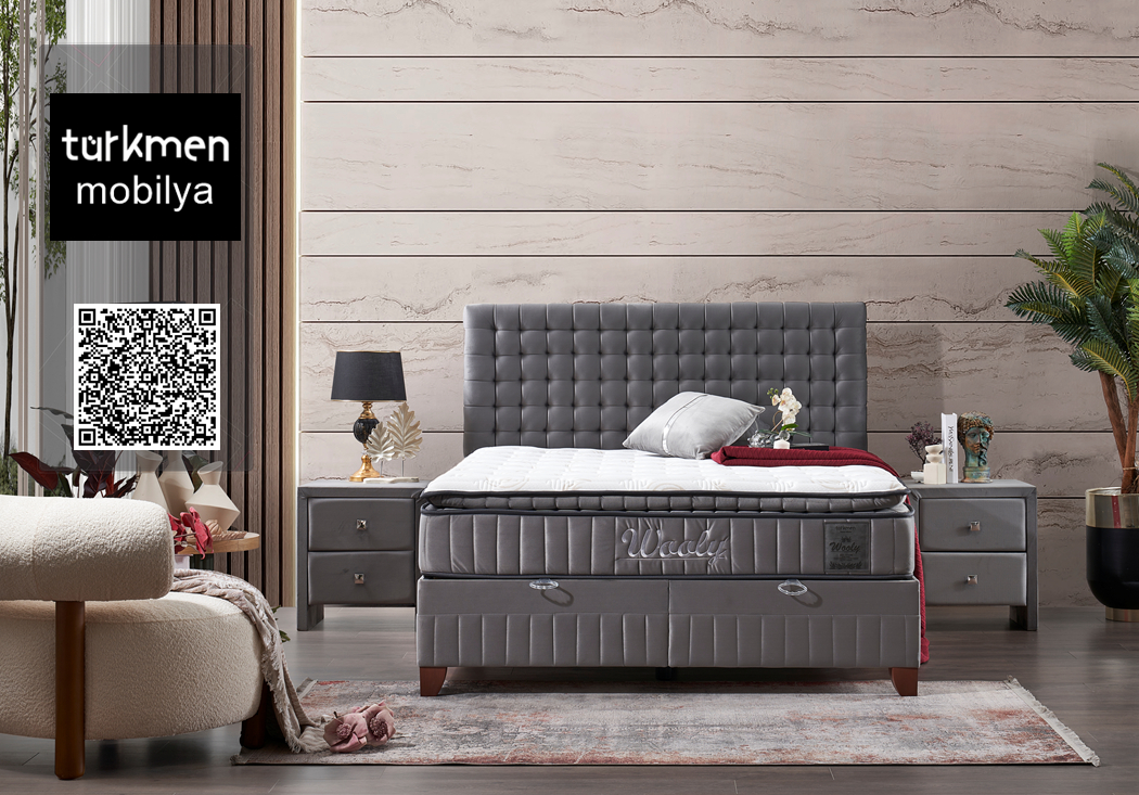 Тапицирано легло Wooly с матрак - Vidov Commerce