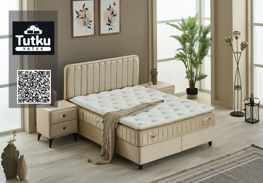 Тапицирано легло Marmaris с матрак - Vidov Commerce